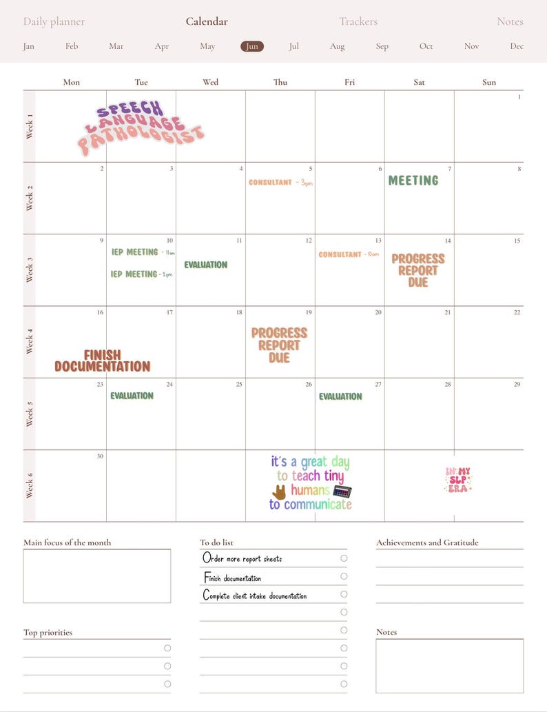 Digital Stickers for SLP Planners | Speech Therapy Planner Stickers ...