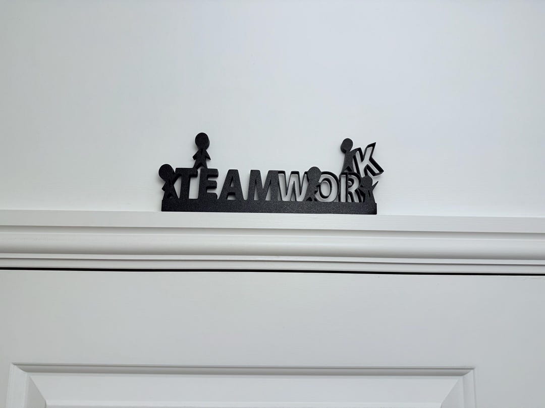 Black 'TEAMWORK' Door Topper Sign – Inspirational Office Decor - Etsy UK