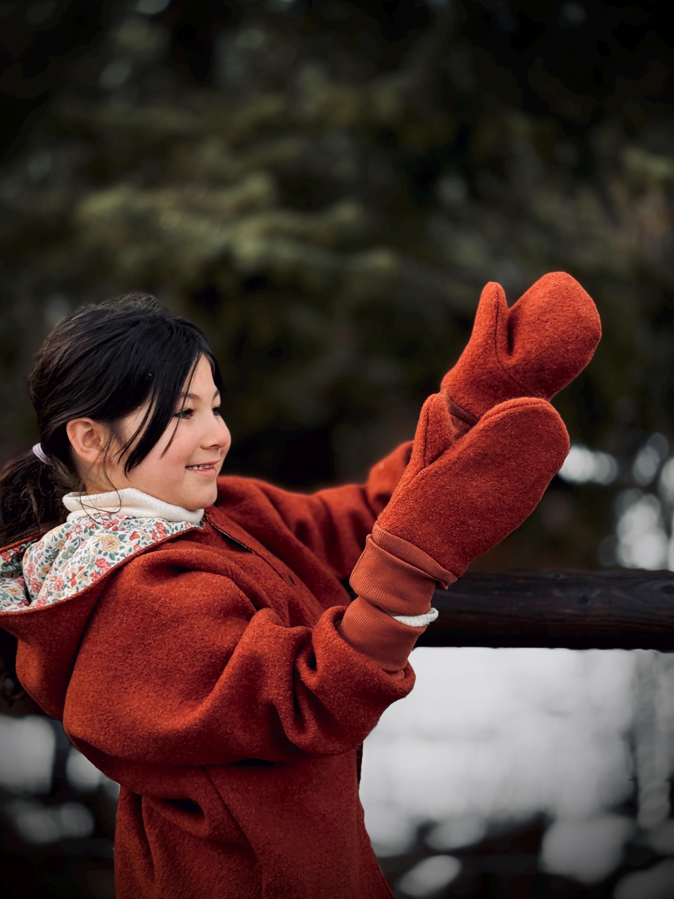 Boiled Wool Mittens, Lined With Sherpa, Water Repellent, Any Size - Etsy