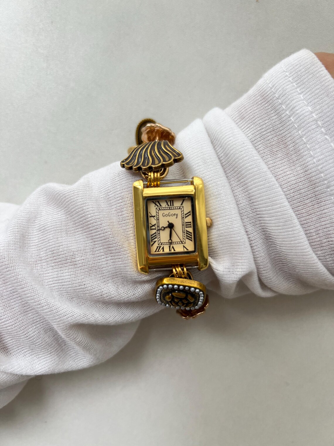 Vintage Charm Watch Bracelet,handmade Wrist Watch,cross Charm Red Watch ...