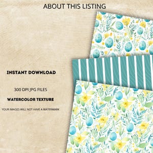 Easter Digital Paper, Watercolor Egg Pattern, Spring Seamless ...