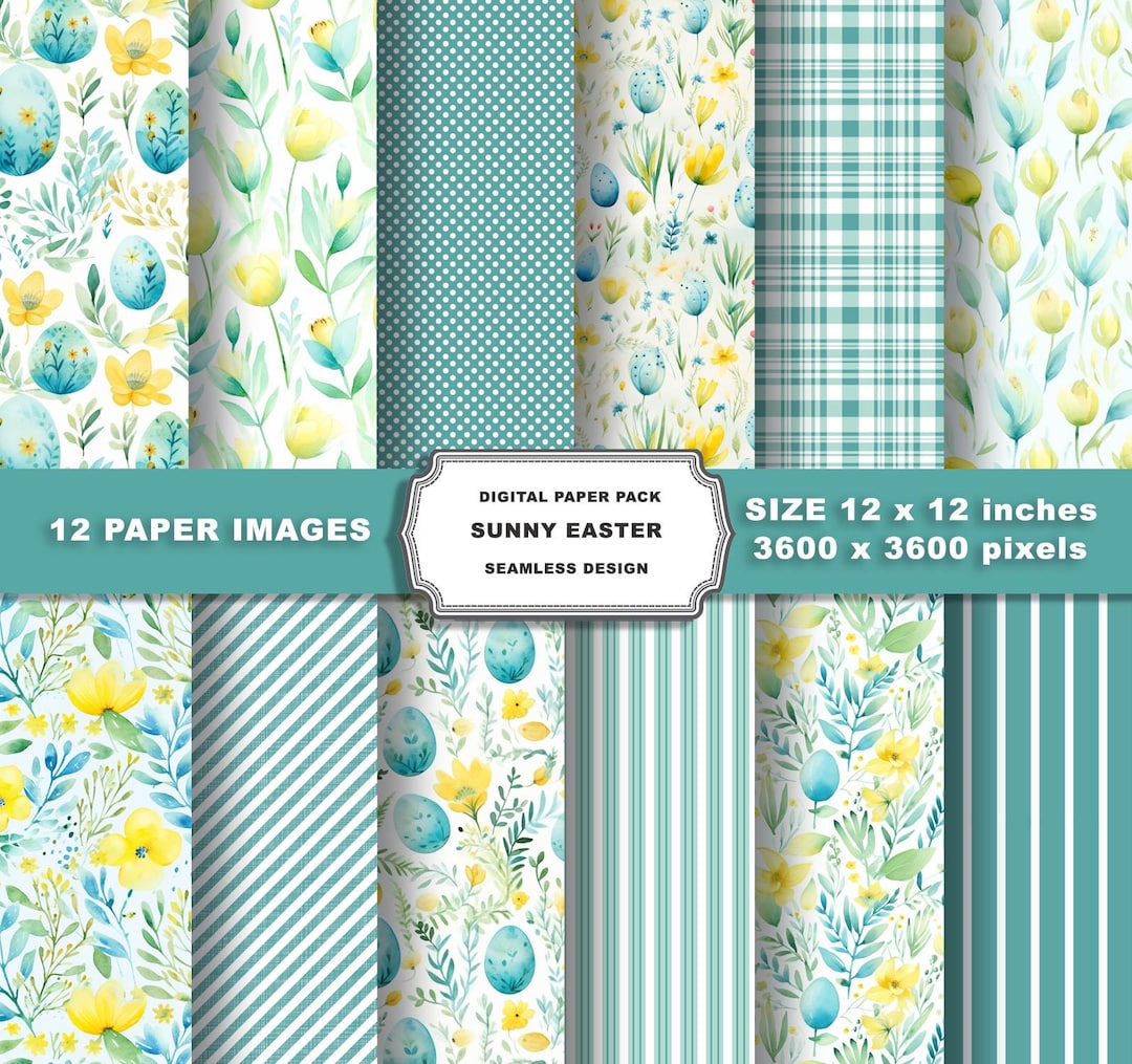 Easter Digital Paper, Watercolor Egg Pattern, Spring Seamless ...