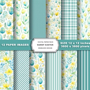 Easter Digital Paper, Watercolor Egg Pattern, Spring Seamless ...