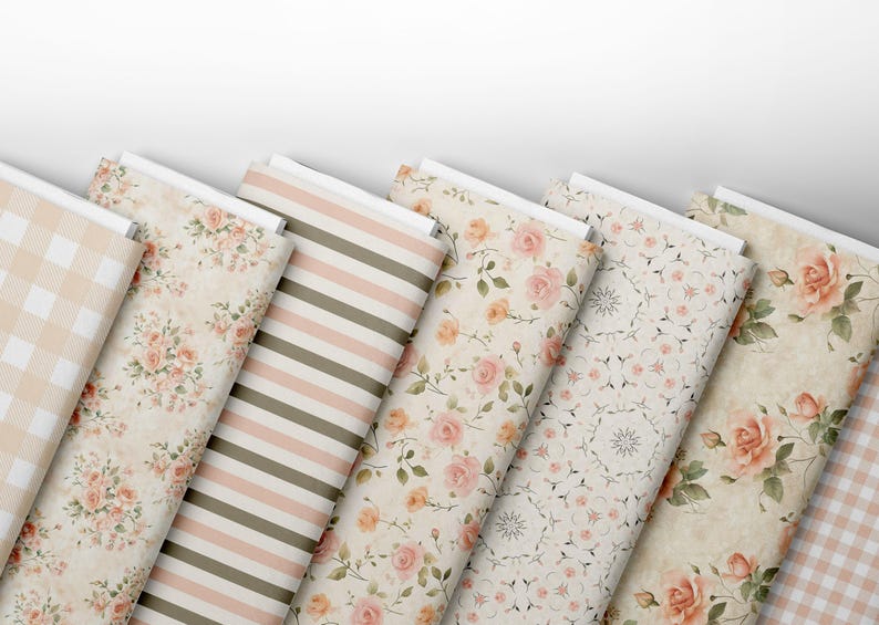 Watercolor Pastel Floral Digital Paper, Soft Flower Seamless Pattern ...
