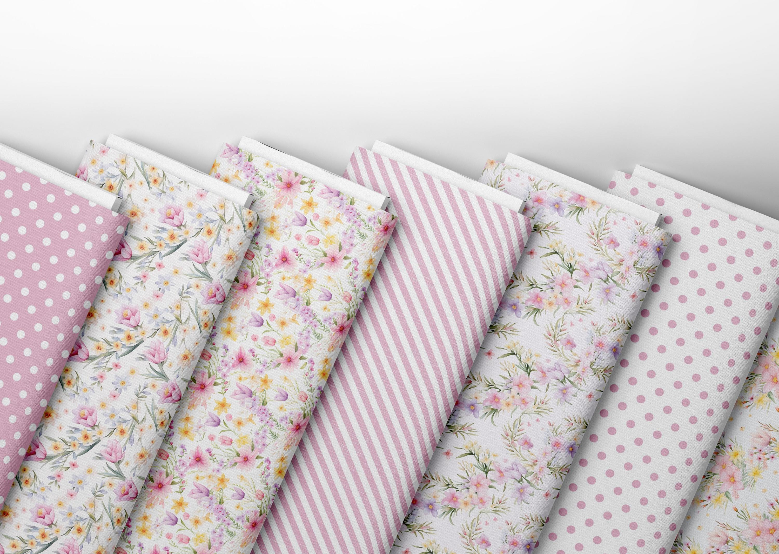 Watercolor Pink Floral Digital Paper, Spring Flowers Seamless ...