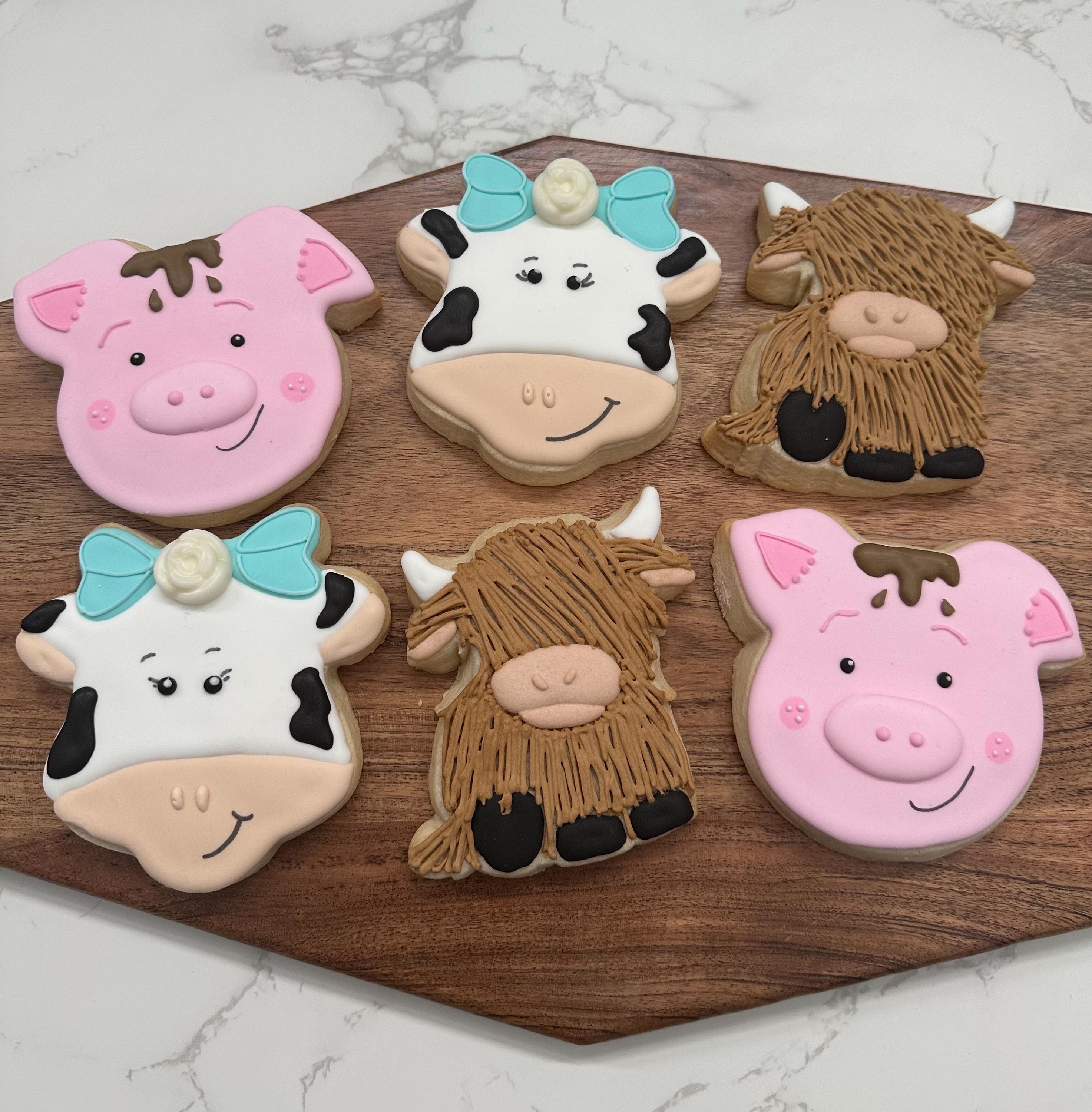 Farm Animals/highland Cow Sugar Cookies - Etsy
