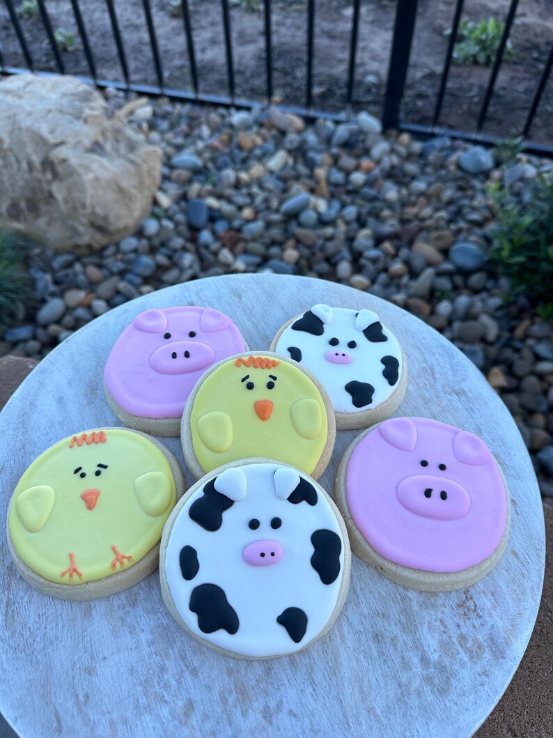 Farm Animals/highland Cow Sugar Cookies - Etsy