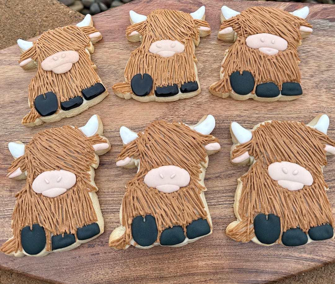 Farm Animals/highland Cow Sugar Cookies - Etsy