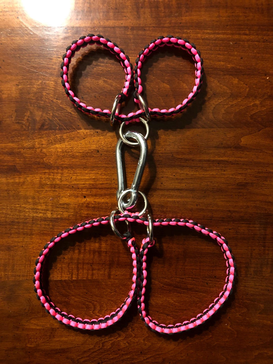 Hot Pink and Black Paracord Handcuff Set - Etsy
