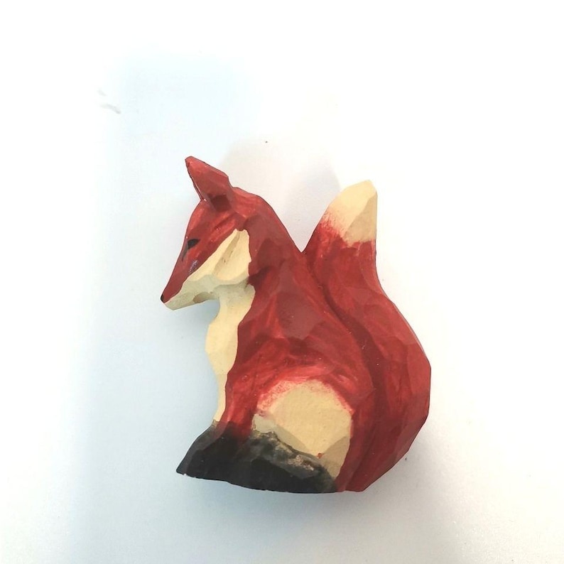 Fox Figurine: Woodland Inspired Hand-carved Art (small Basswood) - Etsy