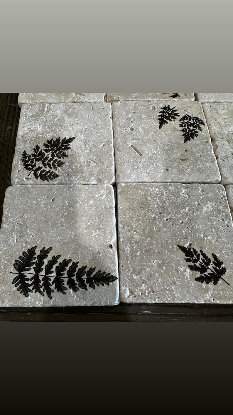 Stone Coaster Sets - 4/set Assorted Designs. 4x4 Squares - Etsy