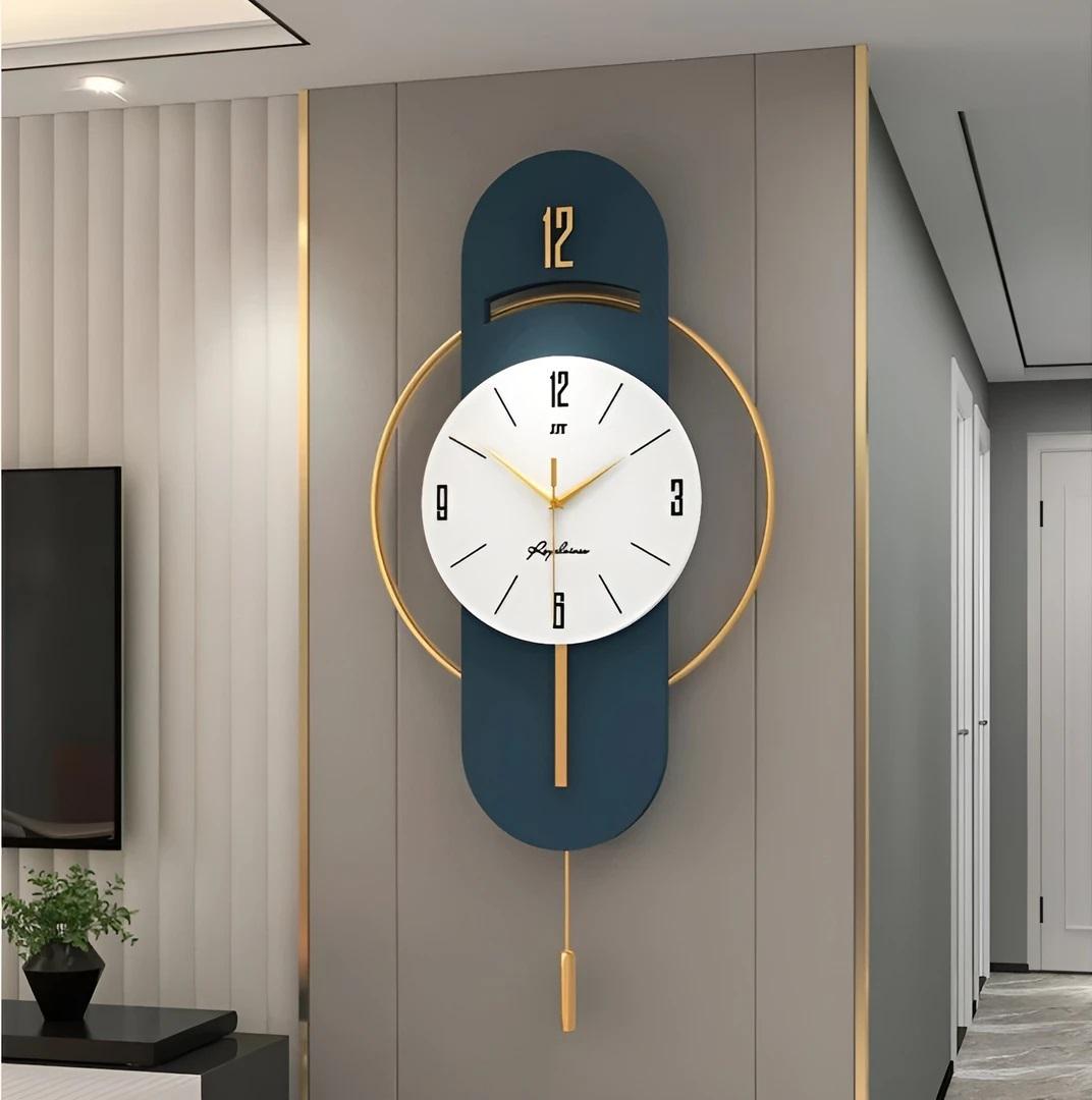 Navy Blue Wall Clock, Metal Wall Clock, Large Wall Clock, Gift Clock ...