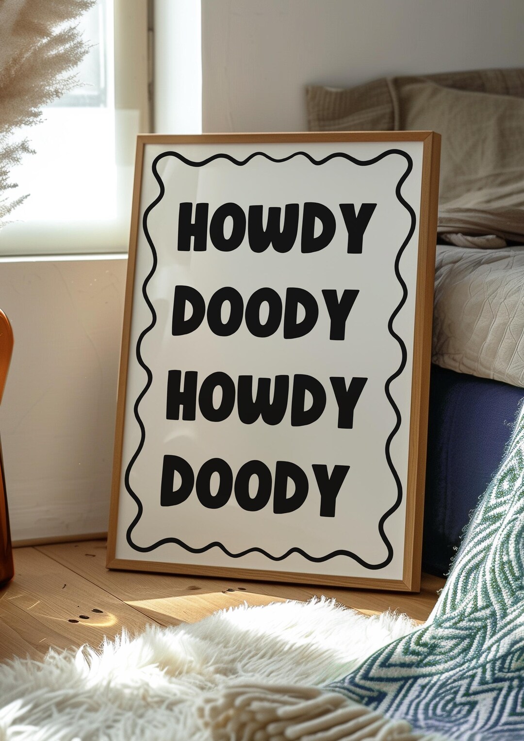 Howdy Doody Print DIGITAL DOWNLOAD | Black and White Howdy Print, Howdy ...