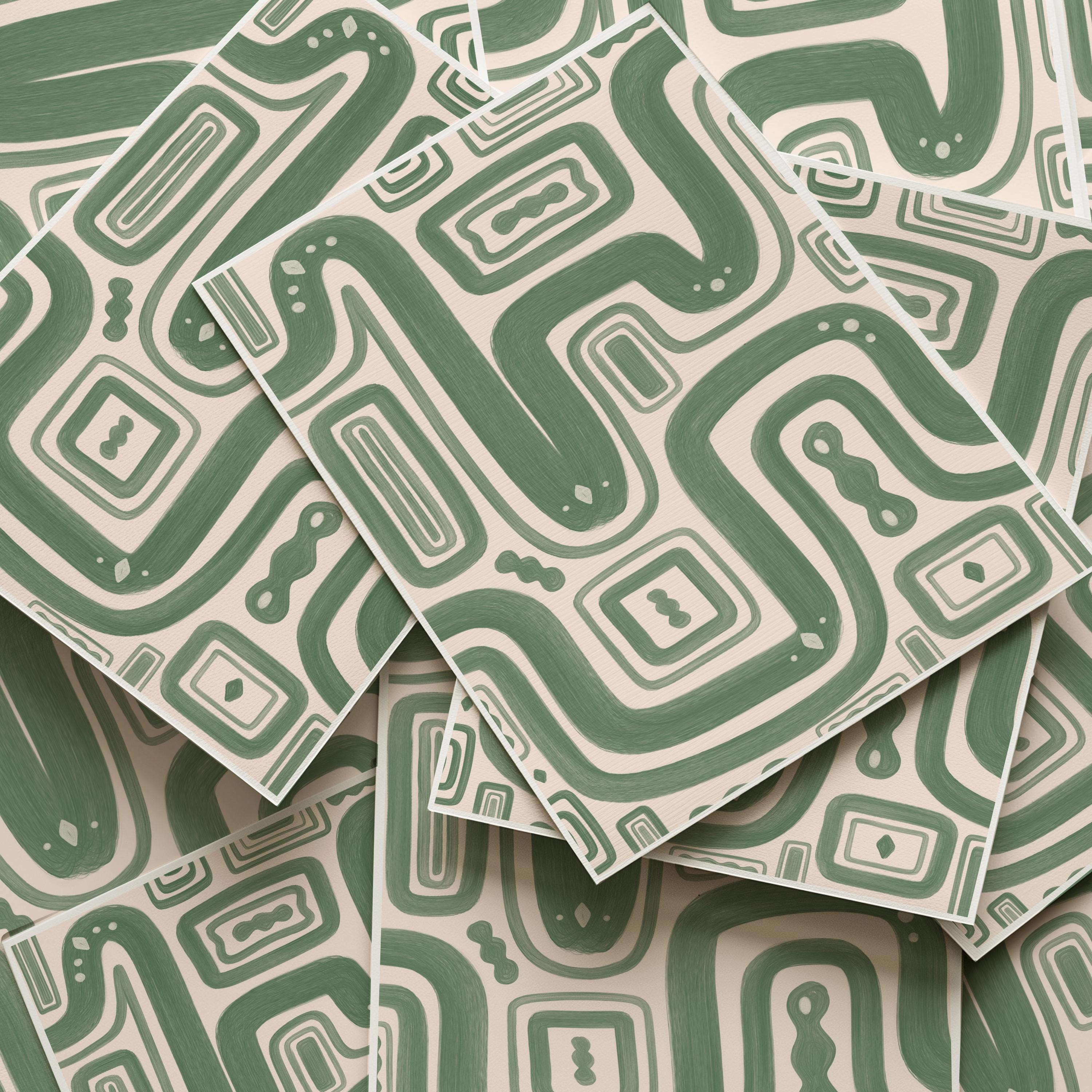 Sage Green Abstract Line Art Print DIGITAL DOWNLOAD | Aesthetic Sage ...