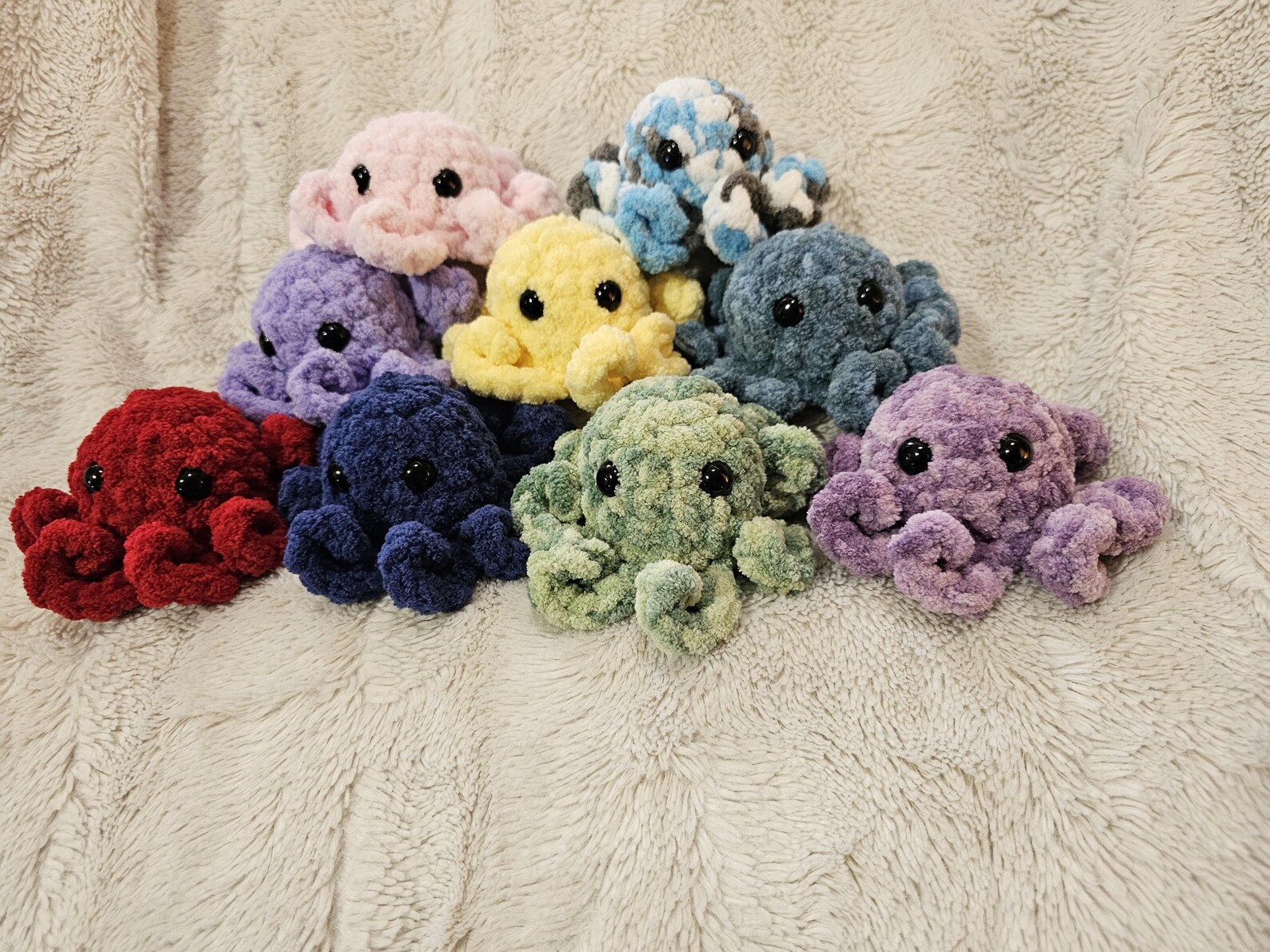 Mini Octopus Stuffed Animal - Baby Pink - Etsy