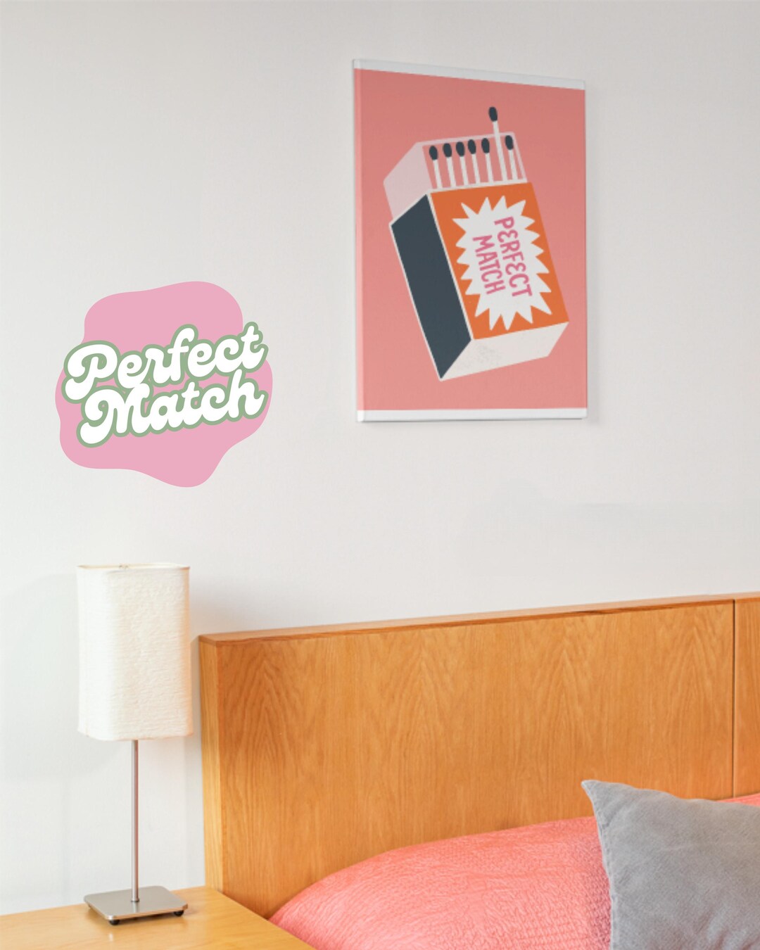 PERFECT MATCH POSTER | Bedroom Poster | Couples Gift | Valentine's Day ...