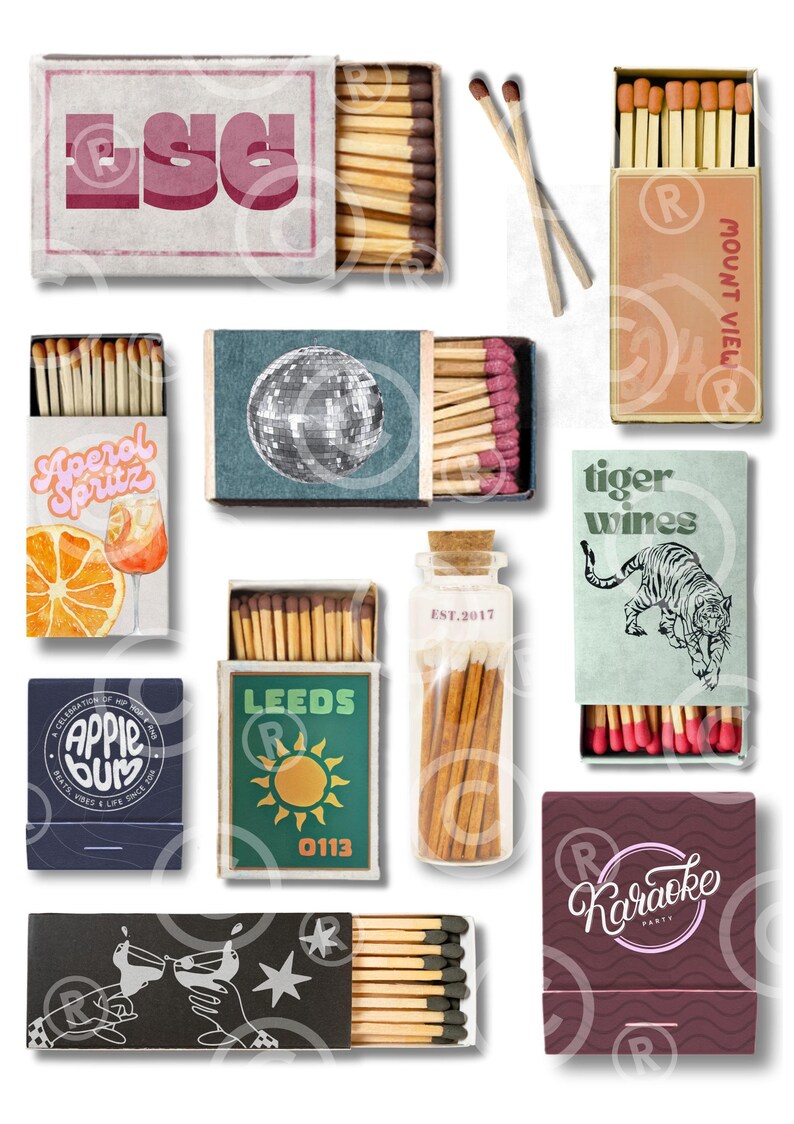 CUSTOM MATCHBOOK ART | Personalized Digital Matchbox Gift | Large ...