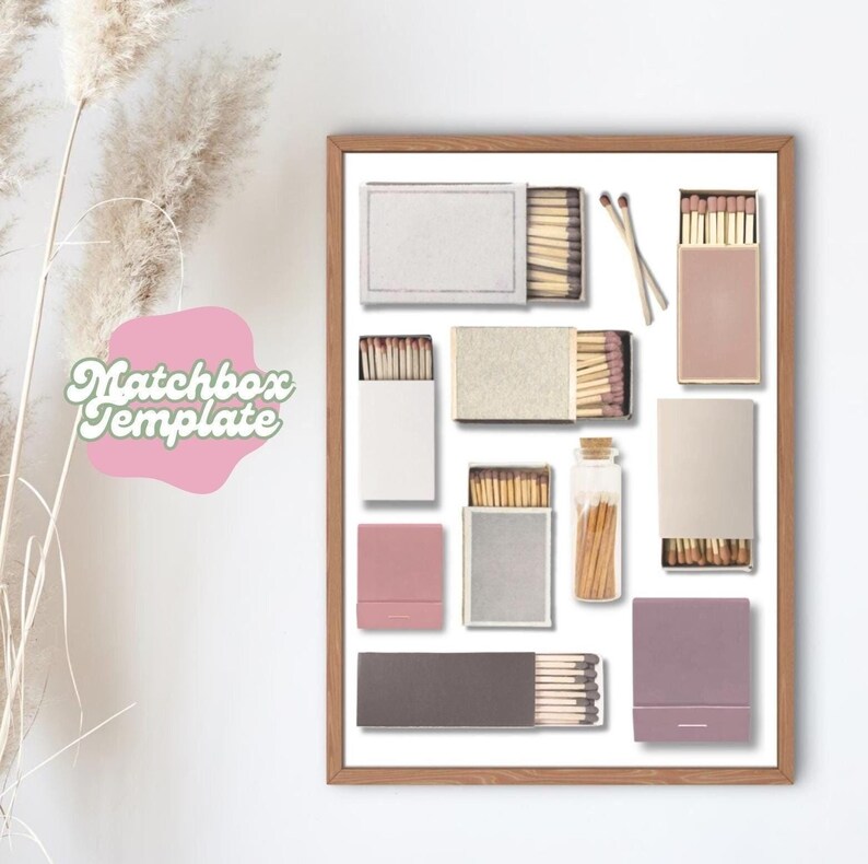 BLANK MATCHBOOK Template Neutral | Digital Download | Custom Matches ...
