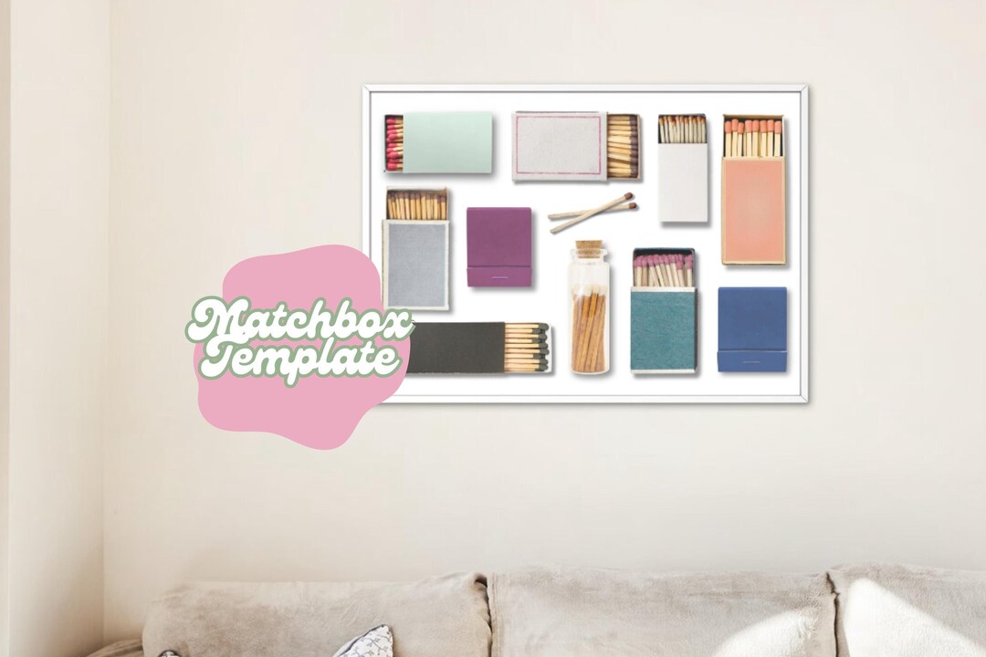 BLANK MATCHBOOK Template Landscape Digital Download | Custom Matches ...