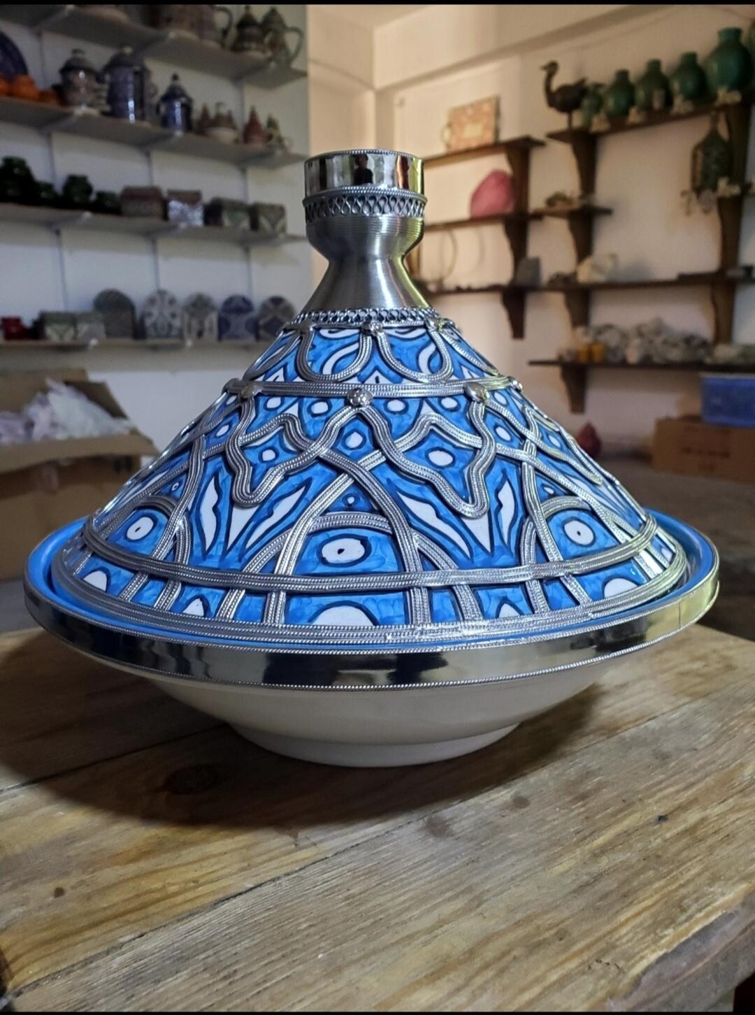 Moroccan Ceramic Tagine Pot – Hand-painted Polychrome Earthenware ...
