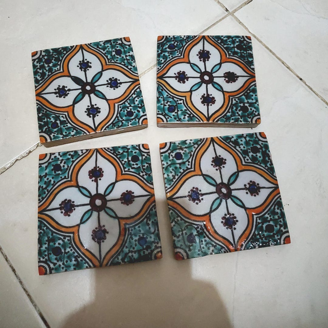 Handmade Moroccan Zellige Tile: Purple-blue Ceramic Mosaic, 10x10 Cm - Etsy