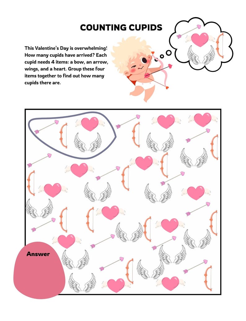 Valentine's Day Printable Activities for Kids 5-10 Years Old - Etsy