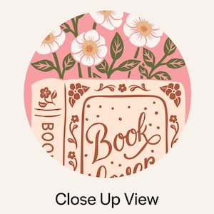 Hand Drawn Book Lover Art Print: Library Wall Decor (digital Download ...