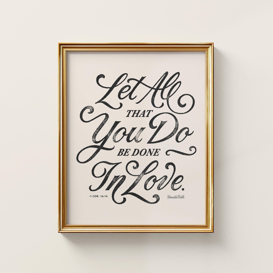 Christian Scripture Art Print: Hand-drawn Love Quote (digital Download ...