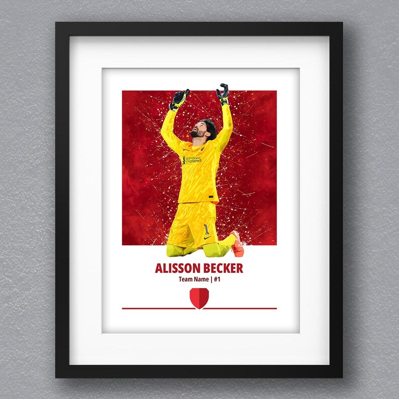 Alisson Becker Poster: Football Posters, Football Prints - Etsy UK