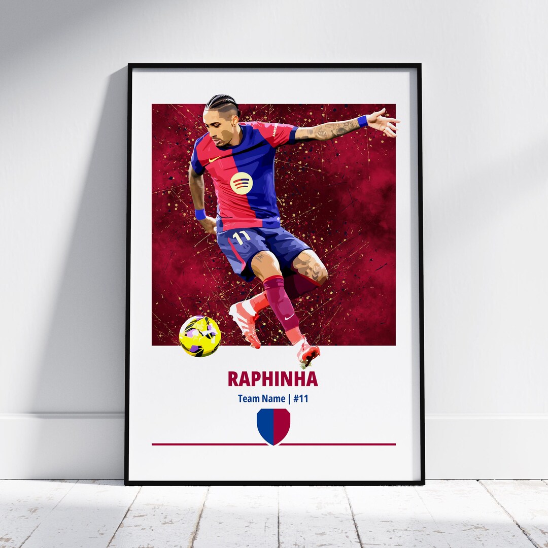 Raphinha Poster - FC Barcelona Poster - Barca Poster - Etsy
