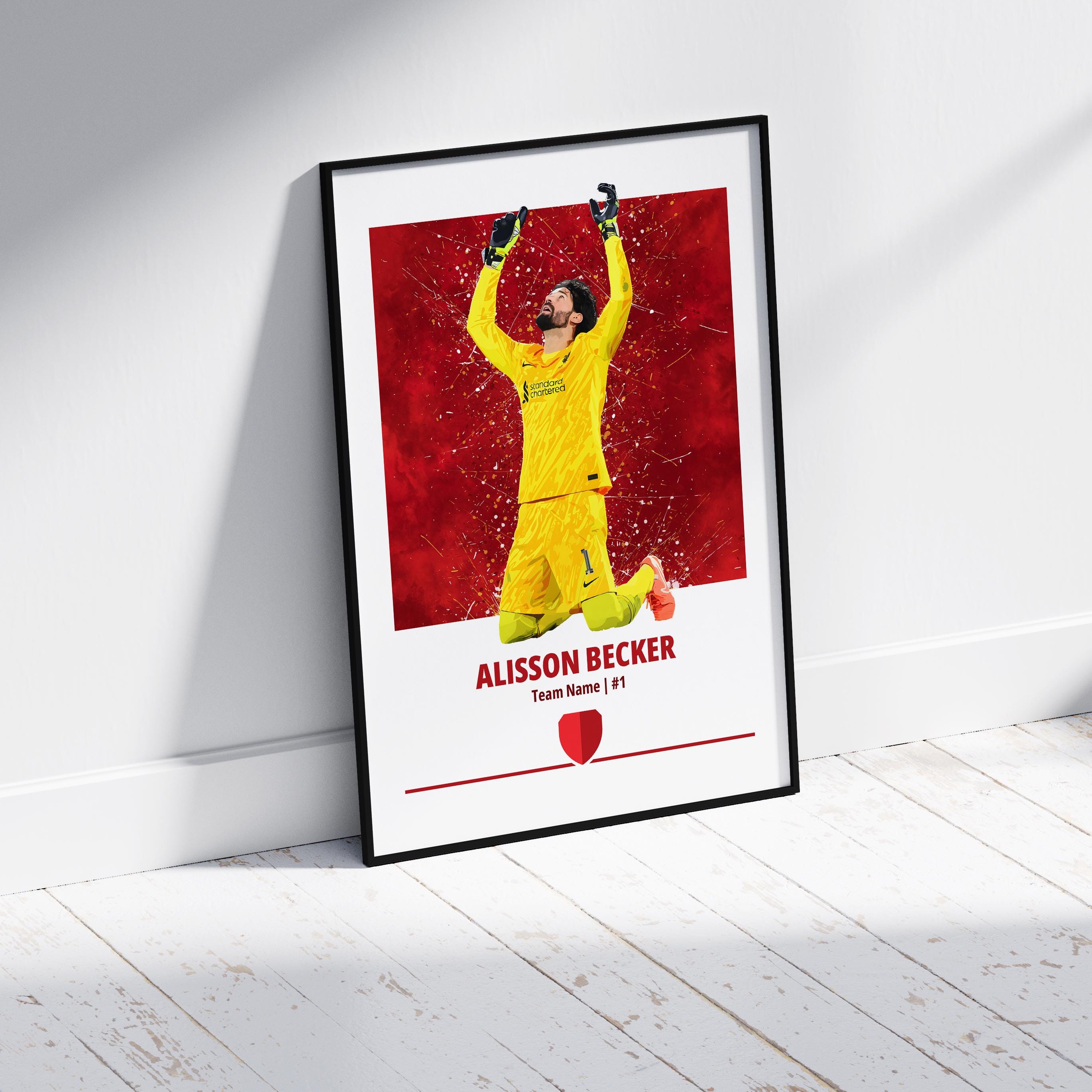 Alisson Becker Poster: Football Posters, Football Prints - Etsy UK