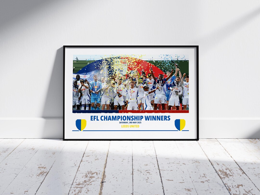 EFL Championship Winners 2025 Poster: Football Posters, Football Prints ...