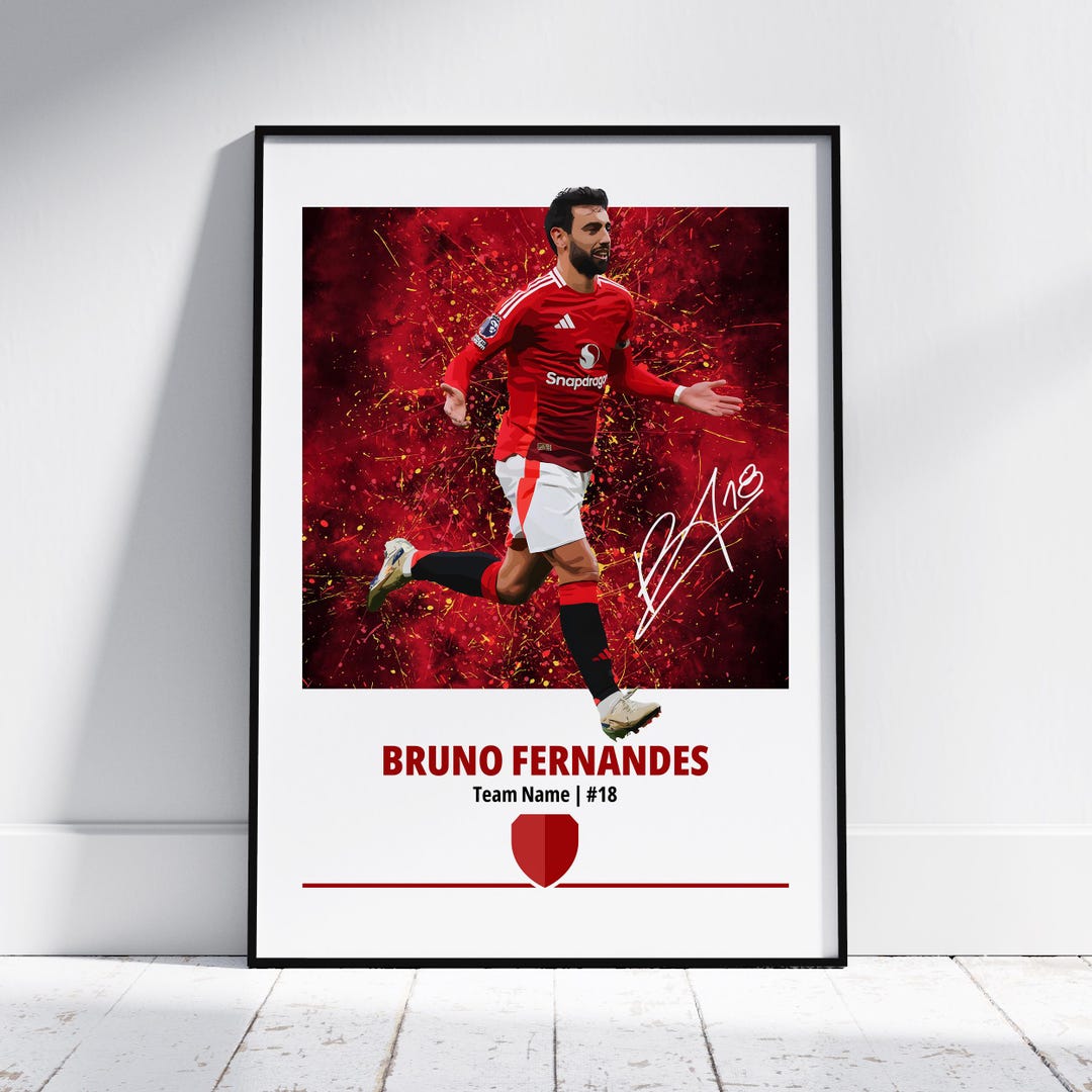 Bruno Fernandes Poster: Football Posters, Football Prints - Etsy