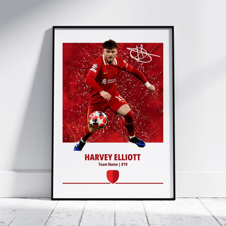 Harvey Elliot Poster: Football Posters, Football Prints - Etsy