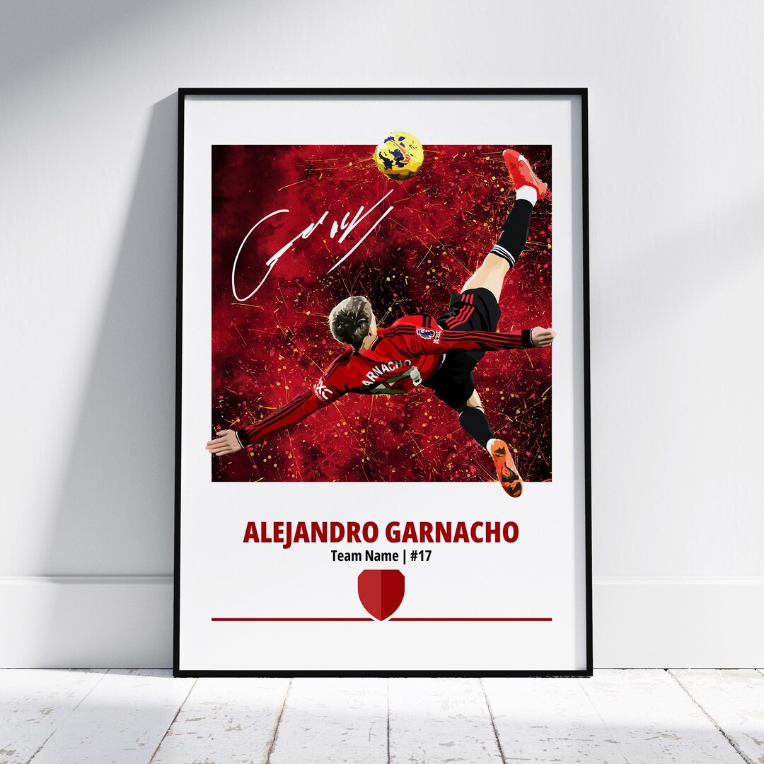 Alejandro Garnacho Poster Overhead Kick Man United Gifts - Etsy