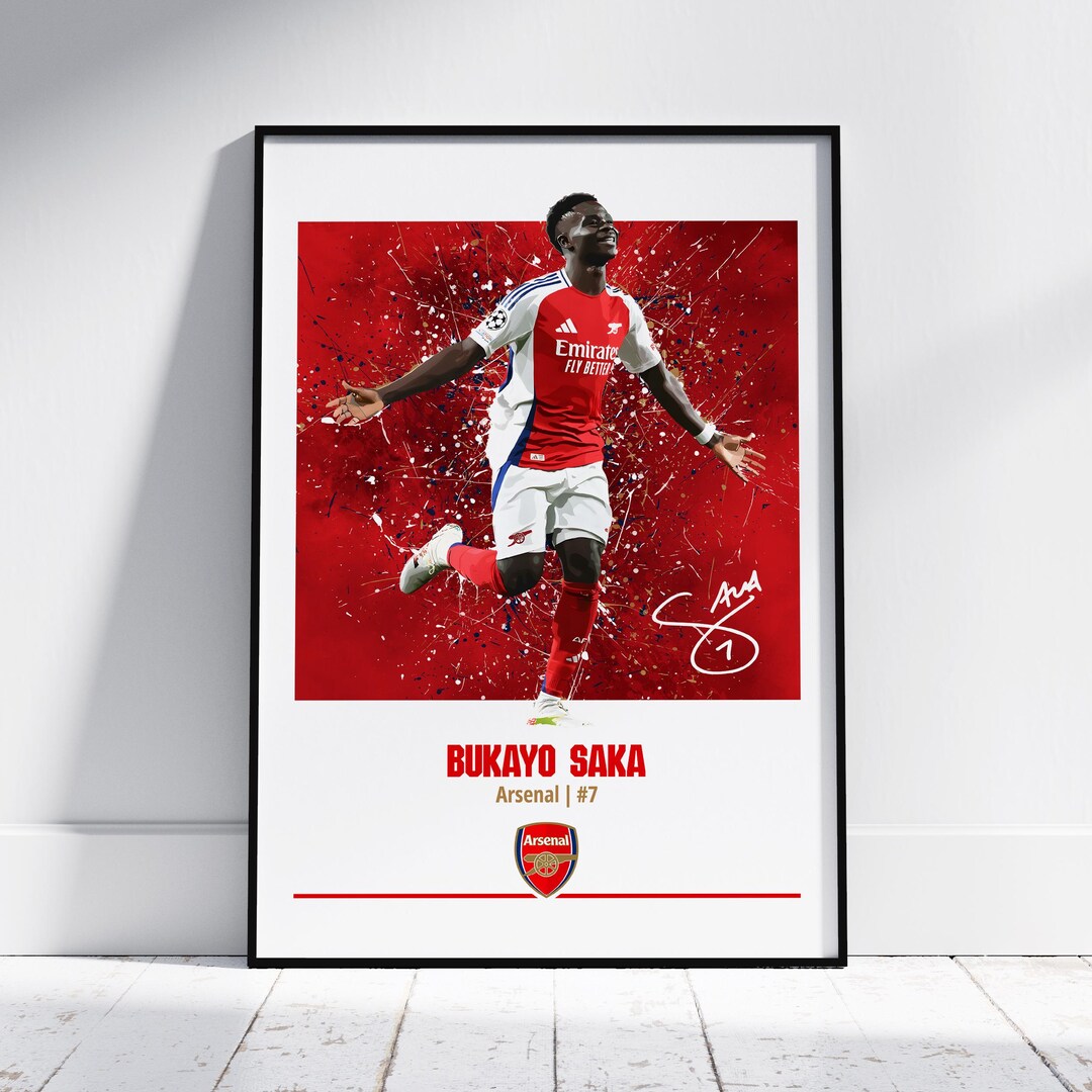 Bukayo Saka Poster Bukayo Saka Print Arsenal Poster Arsenal Print - Etsy