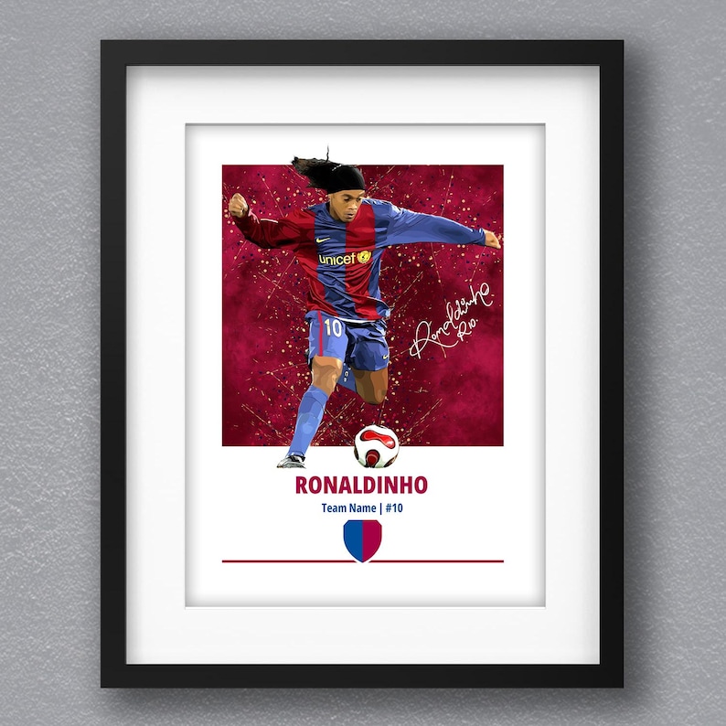 Ronaldinho Poster: Football Posters, Football Prints - Etsy Canada