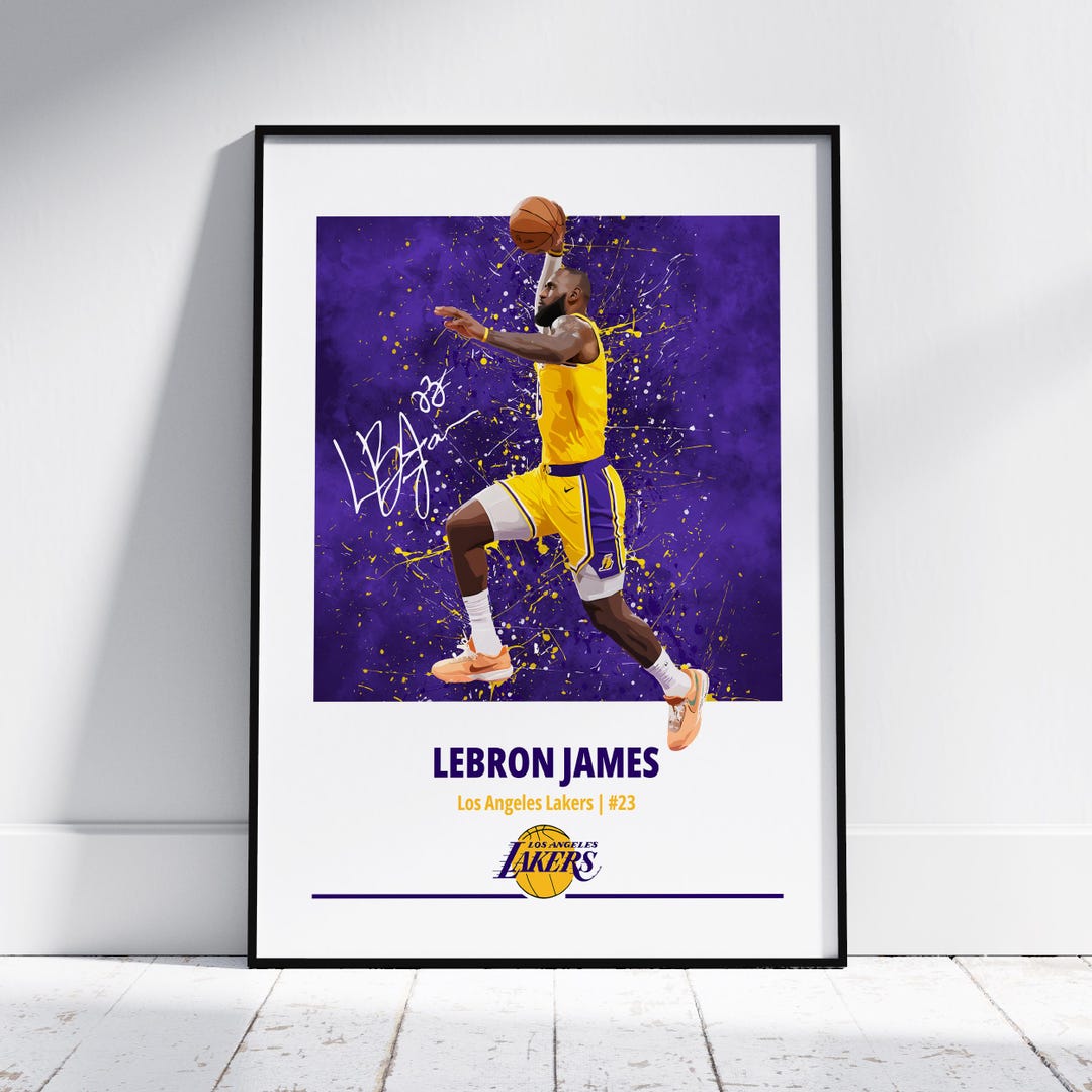 Lebron James Poster | LA Lakers | Lebron James Print | Lebron Poster ...