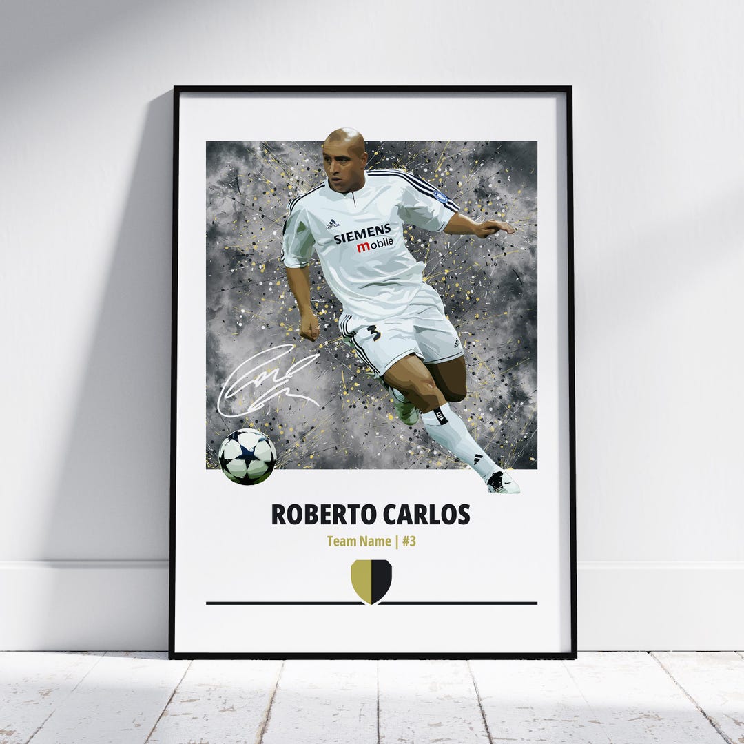 Roberto Carlos Poster: Football Posters, Football Prints - Etsy