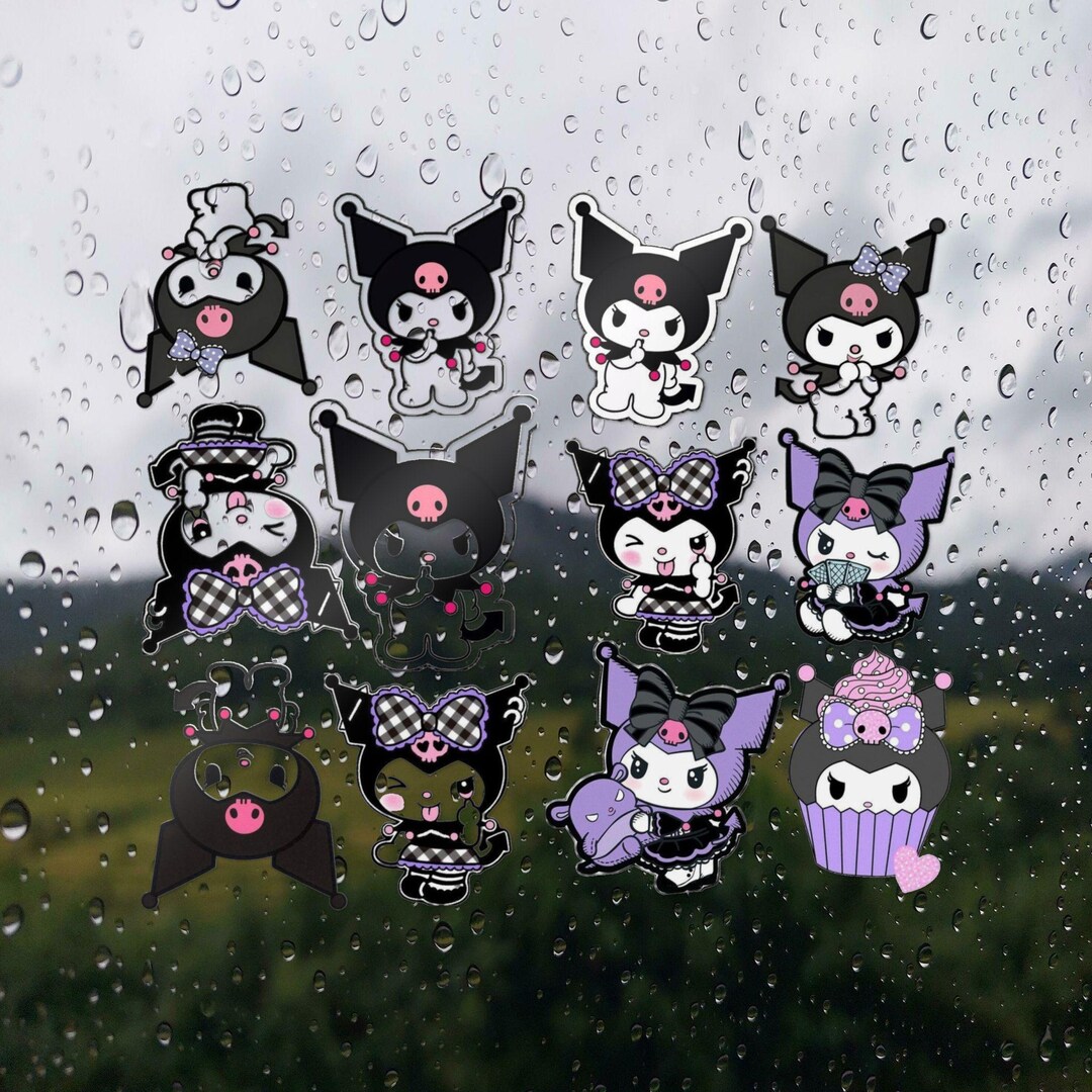 Kuromi Die Cut Stickers Pack, Cute Kawaii Vinyl Waterproof Stickers for ...