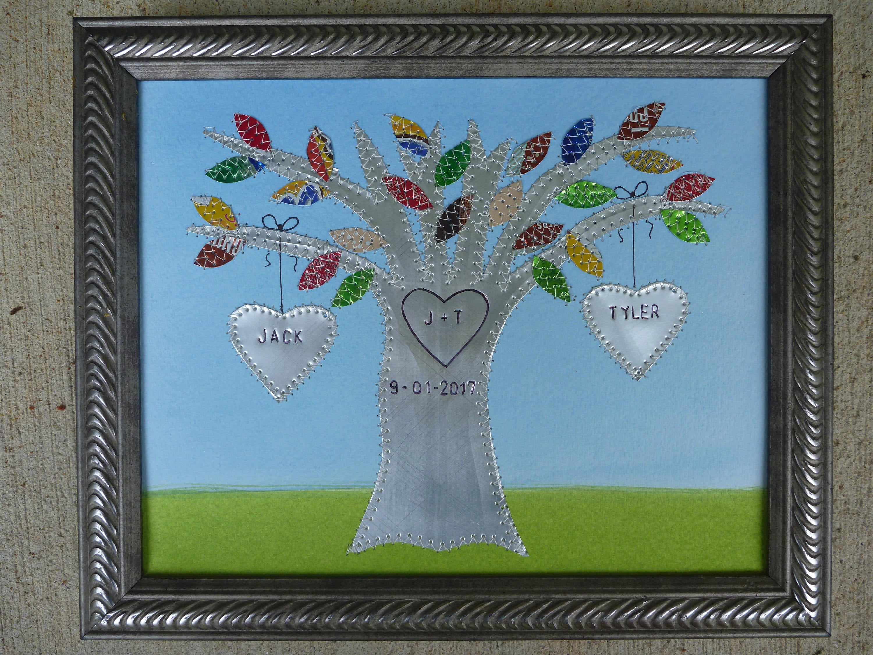 Tin Year, Wedding Anniversary, Tin Anniversary Gift, Hearts, Family ...