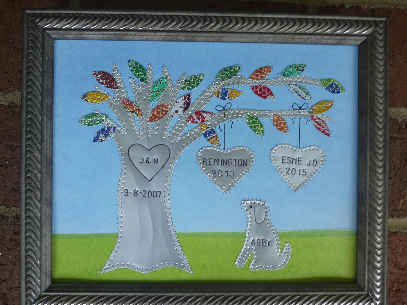 Tin Year Anniversary Gift, Tin, 10 Year Anniversary Gift, Family Tree ...