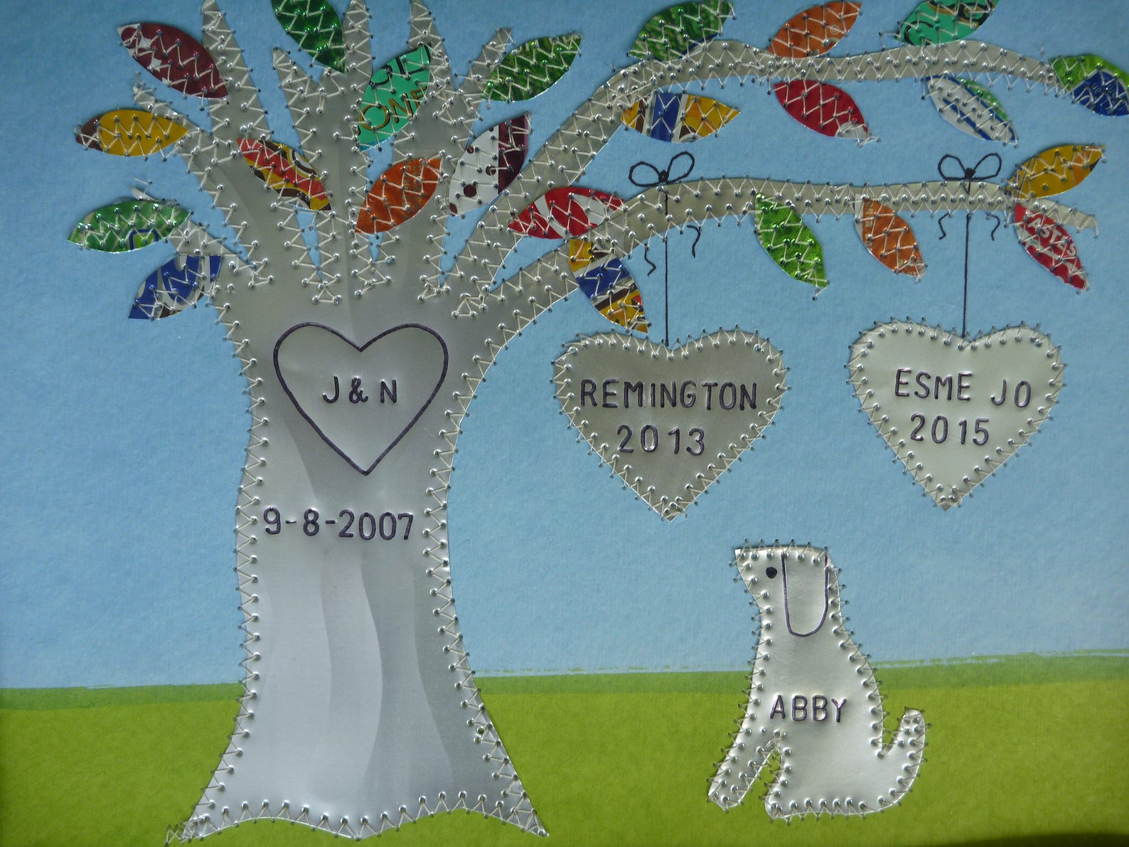Tin Year Anniversary Gift, Tin, 10 Year Anniversary Gift, Family Tree ...