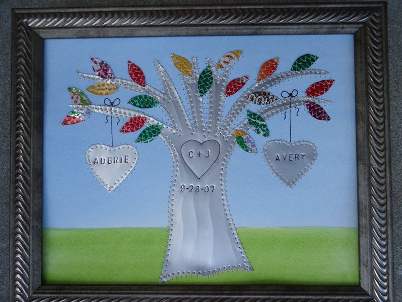 Tin Year Wedding Anniversary Tin Anniversary Gift Hearts | Etsy