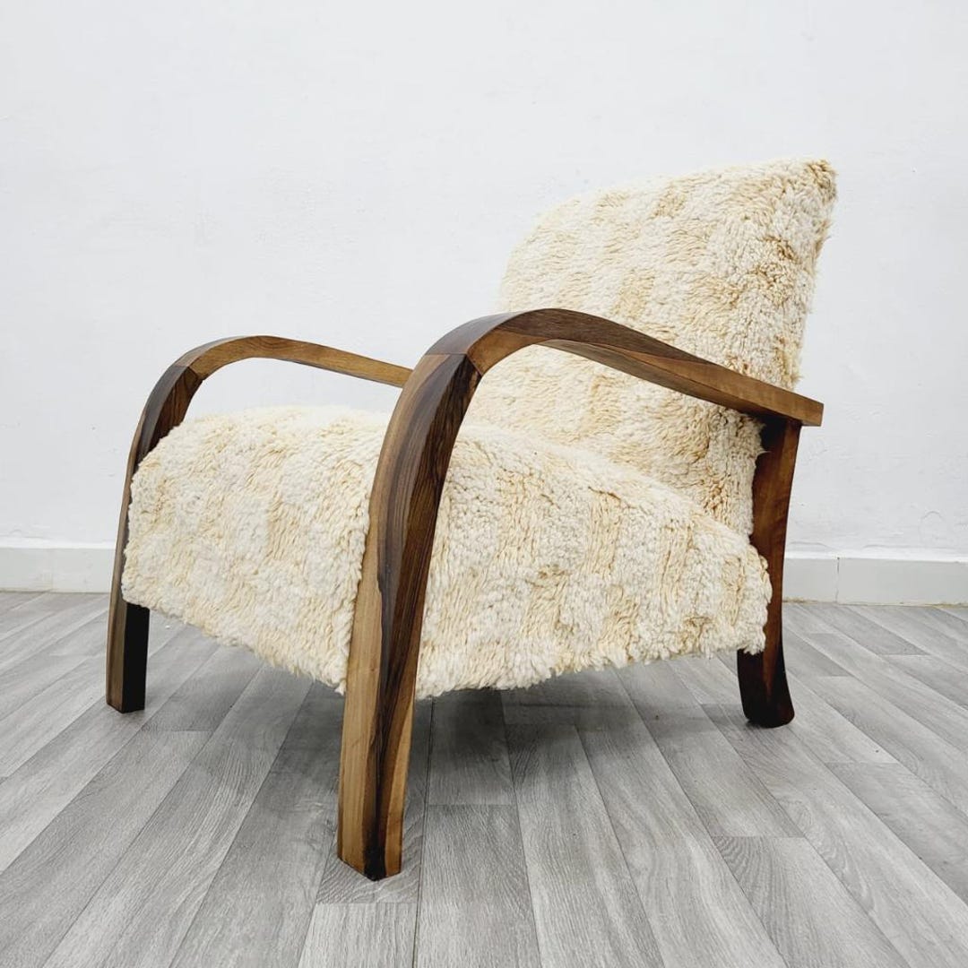 Midcentury Lounge Chair, Kilim Rug Armchair, Retro Lounge Chair, Relax ...