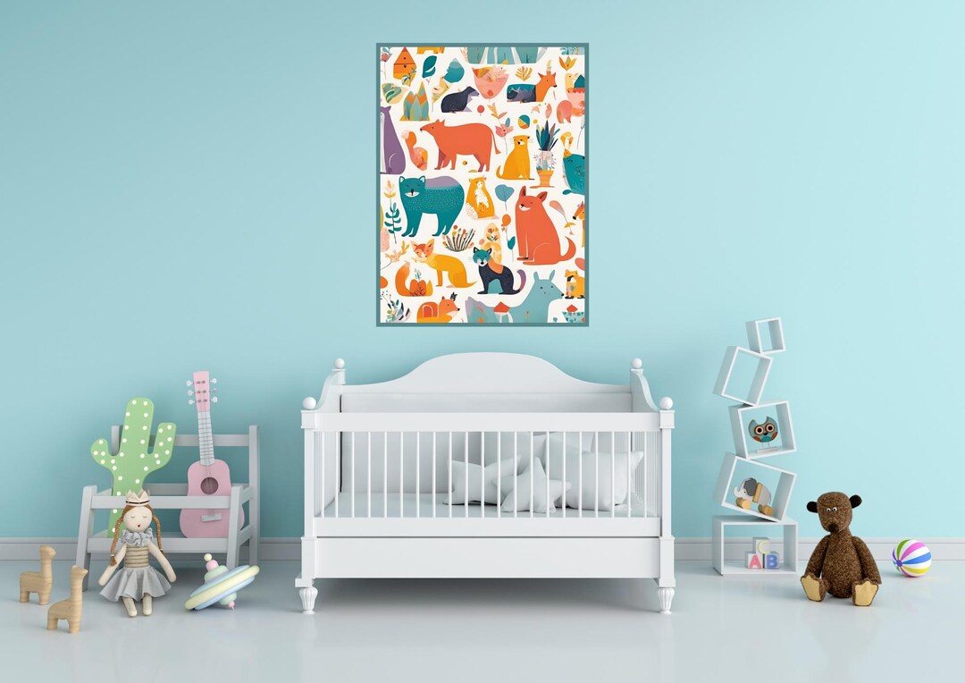 Cartoon Animal Wall Art for Baby Room | Printable Nursery Decor - Etsy