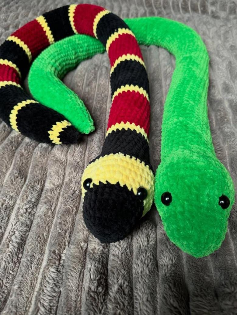 Crochet Snake Pattern PDF Beginner-friendly Amigurumi Plush Toy ...