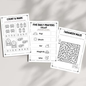 Ramadan Printable Activity Sheets for Kids – 30 Pages of Fun & Learning ...