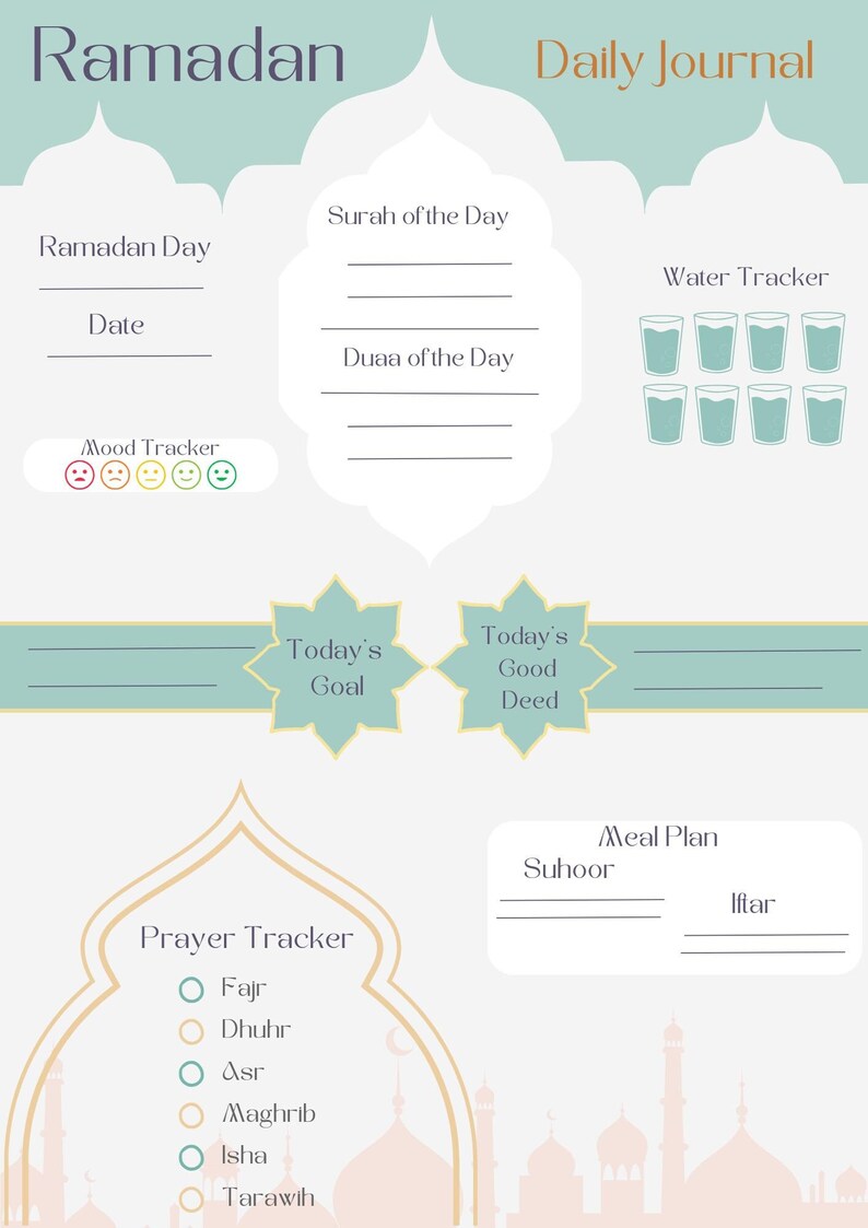 Ramadan Daily Journal | Digital Download - Etsy