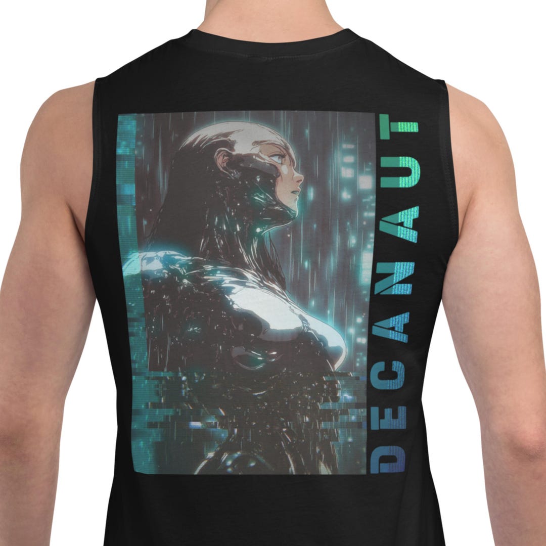Cyberpunk Tank Top Black Clothing Summer Wear Workout Tank Gaming Style ...